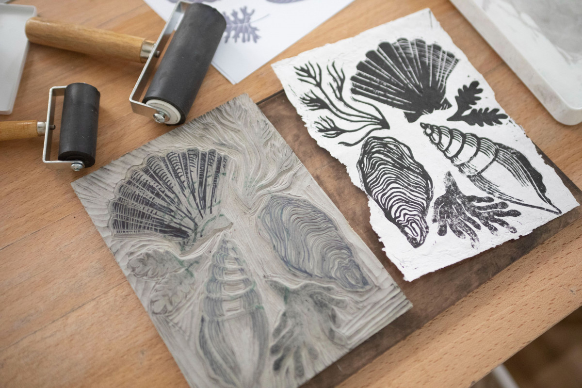Atelier Linogravure avec Margot - Les Hameaux Bio
